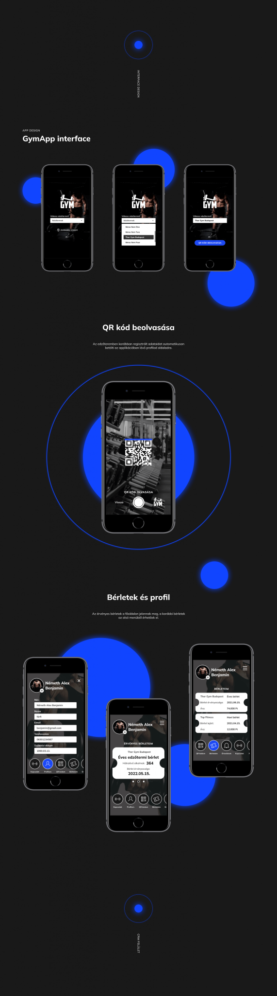 GymApp & Web CRM - Vesztergombi Tícia